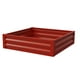 3 Ft Square Raised Frame Bottomless Red Metal Planter Box Outdoor ...