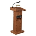 Oklahoma Sound Orator Floor Lectern, Medium Oak - Walmart.com