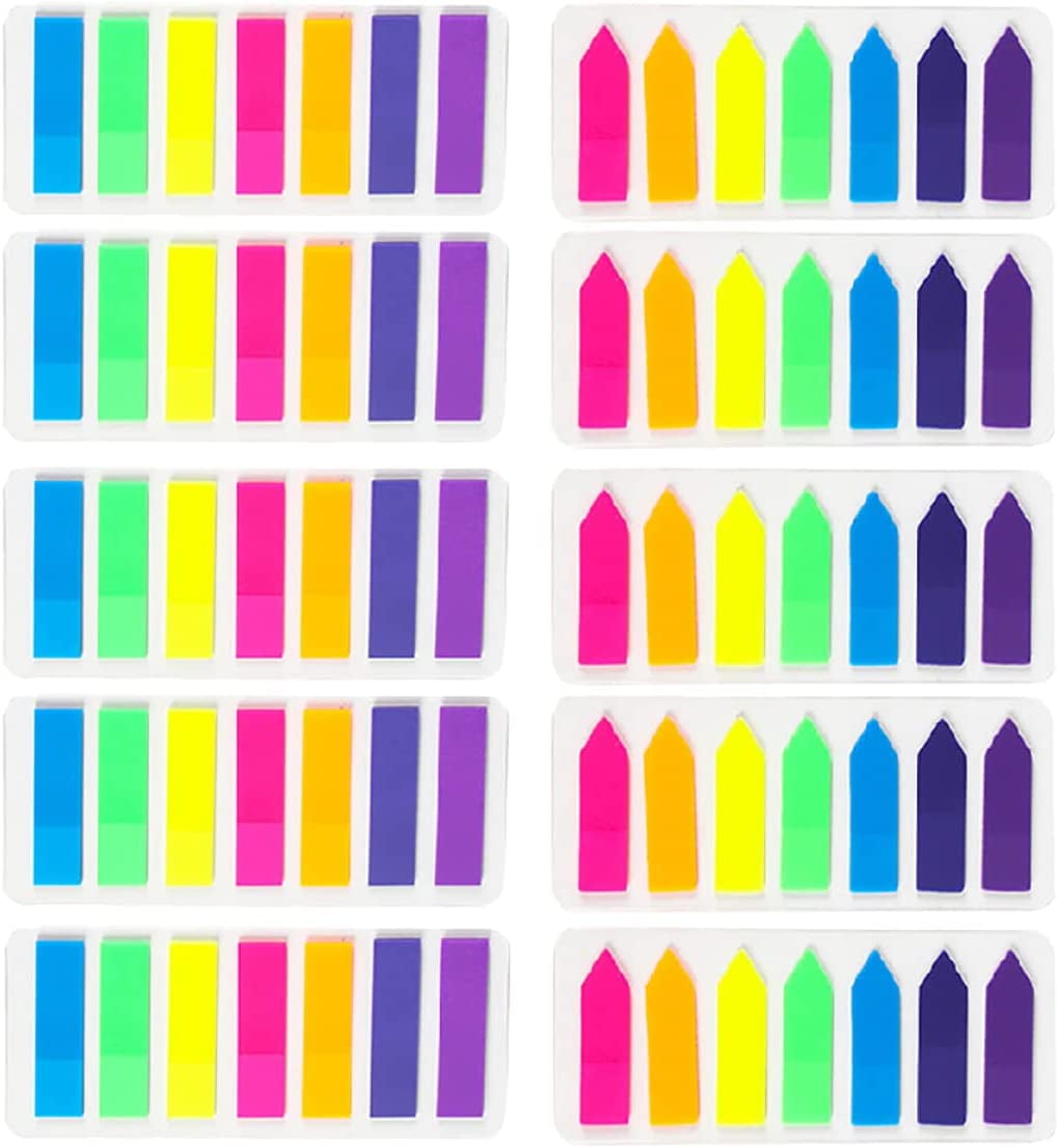 Neon Signs Sticker Labels 10 Pcs Page Transparent Sticker Note Flags ...