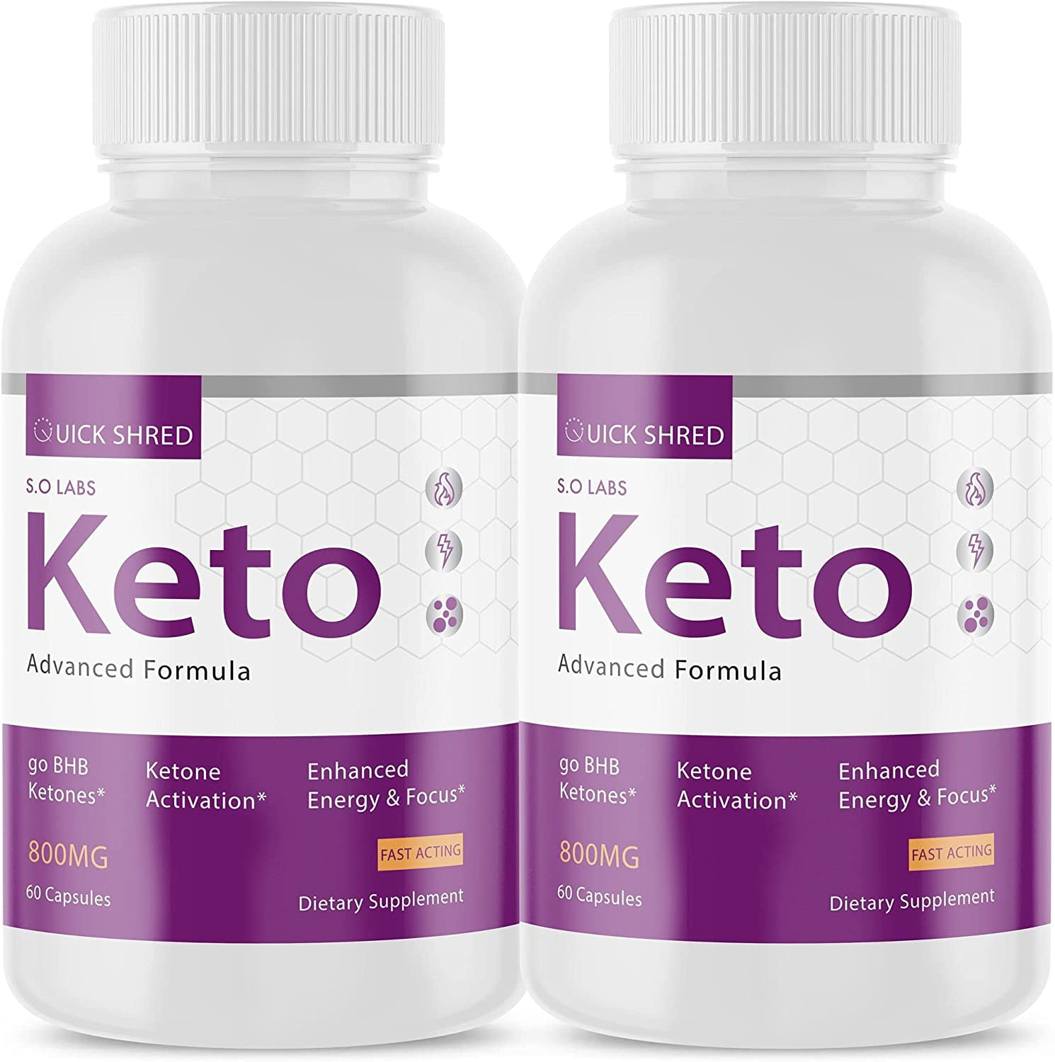 (2 Pack) Quick Shred Keto Pills - Advanced Ketogenic Blend, Go Ketones ...