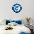 Glow in the Dark Wall Clock Moon Wall Clocks Battery Operated 16 Inch ...
