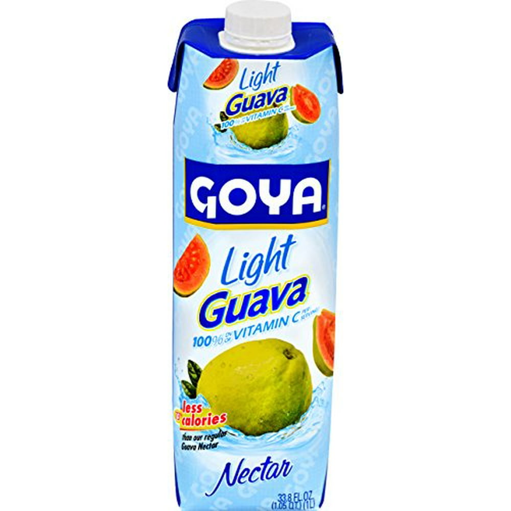 Goya Foods Light Guava Nectar, 33.8 Fluid Ounce (Pack of 12) - Walmart ...