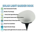Solar LED Rock Path Light - Waterproof Garden Decor - Cool White Pave ...