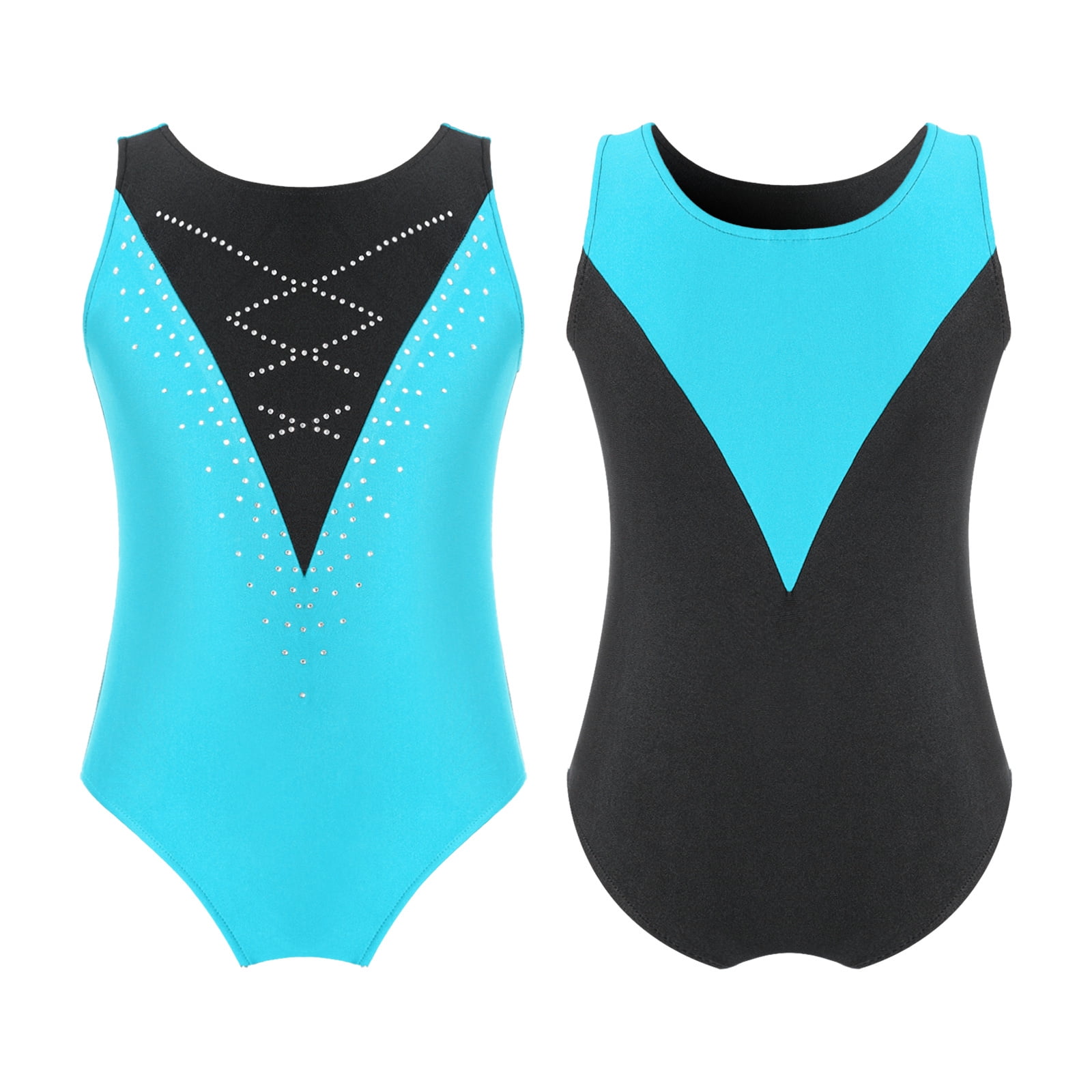 YONGHS Kids Girls Gymnastics Leotard Figure Ice Skating Bodysuit ...