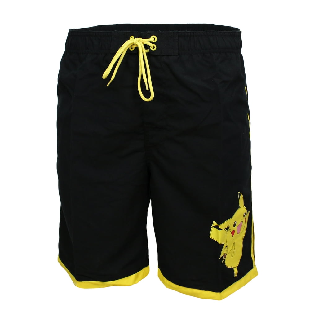 Pokémon - InGear Mens Pokemon Swim Trunk Shorts (Pikachu (Black), Small ...