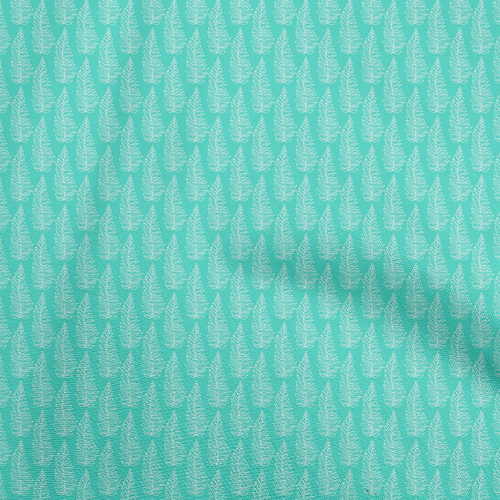 oneOone Silk Tabby Aqua Blue Fabric Asian Block Sewing Material Print ...