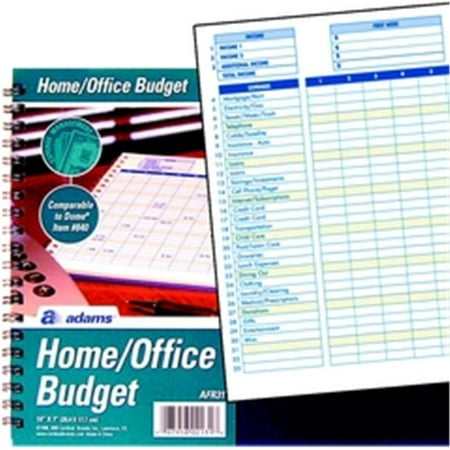 Adams AFR31 Home and Office Budget Book, Weekly and Monthly | Walmart ...