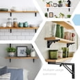 6 Inch Folding Shelf Brackets, 2 Pack (1 Pairs) Heavy Duty Metal ...