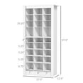 58" Tall Shoe Cabinet For Entryway, Narrow Shoe Rack Storage Organizer ...