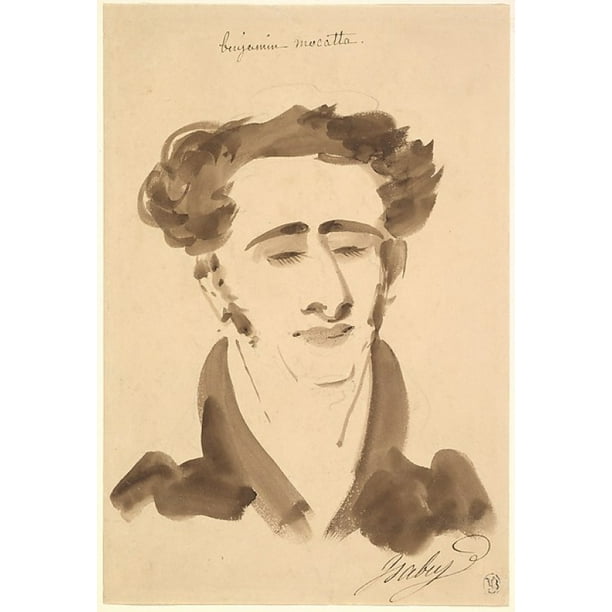 Portrait of Benjamin Mocatta (1802 1865) Poster Print by Jean-Baptiste ...
