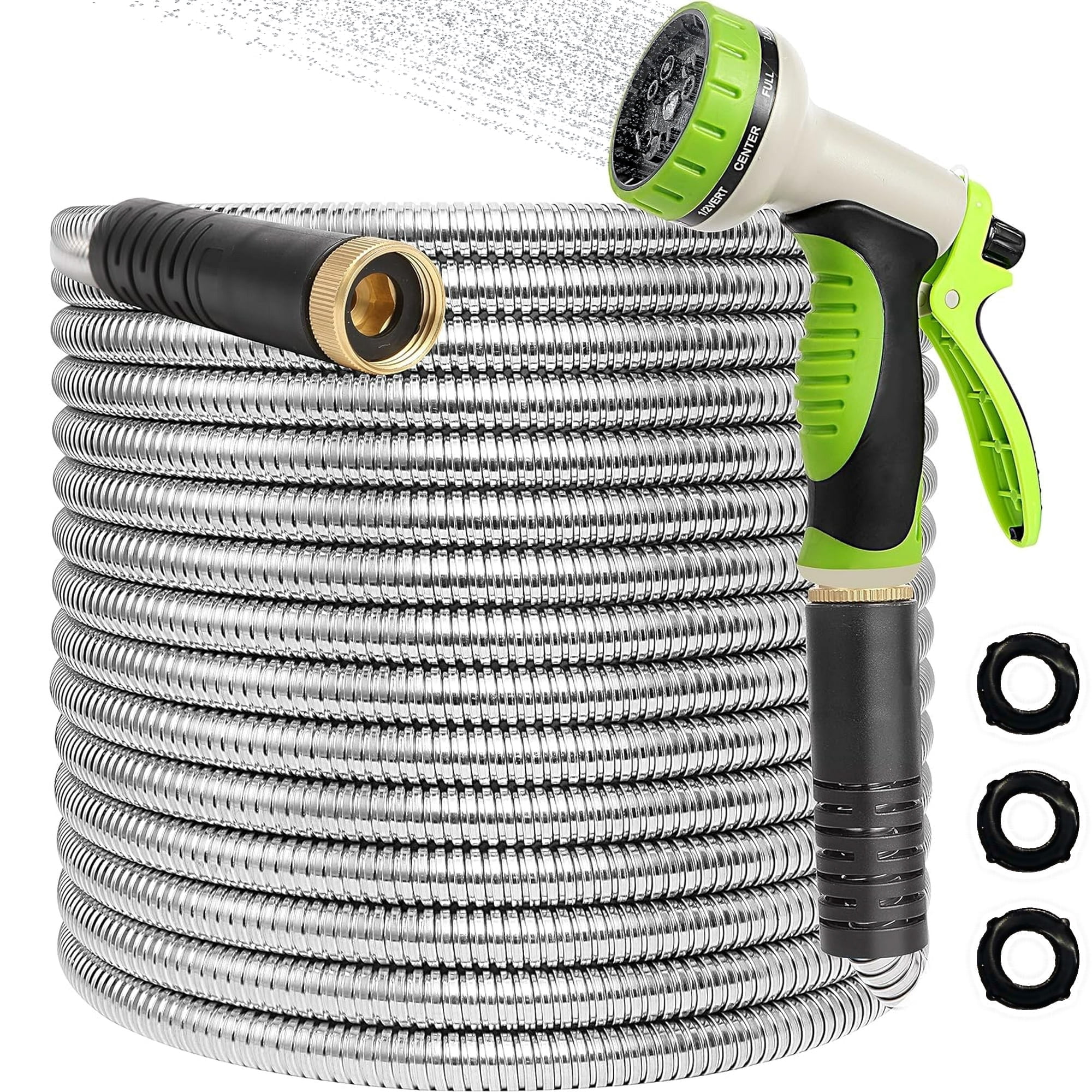 Kidsjoy Professional 50ft Stainless Steel Garden Water Pipe - No-Kink ...