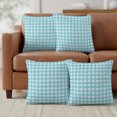 Aqua Farmhouse Check Throw Pillow Covers 18 x 18 Inch Pillow Covers Set ...