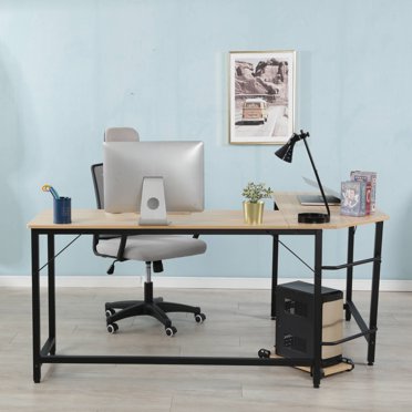 UBesGoo Corner Computer Desk with CPU Stand/PC Laptop Writing Table ...