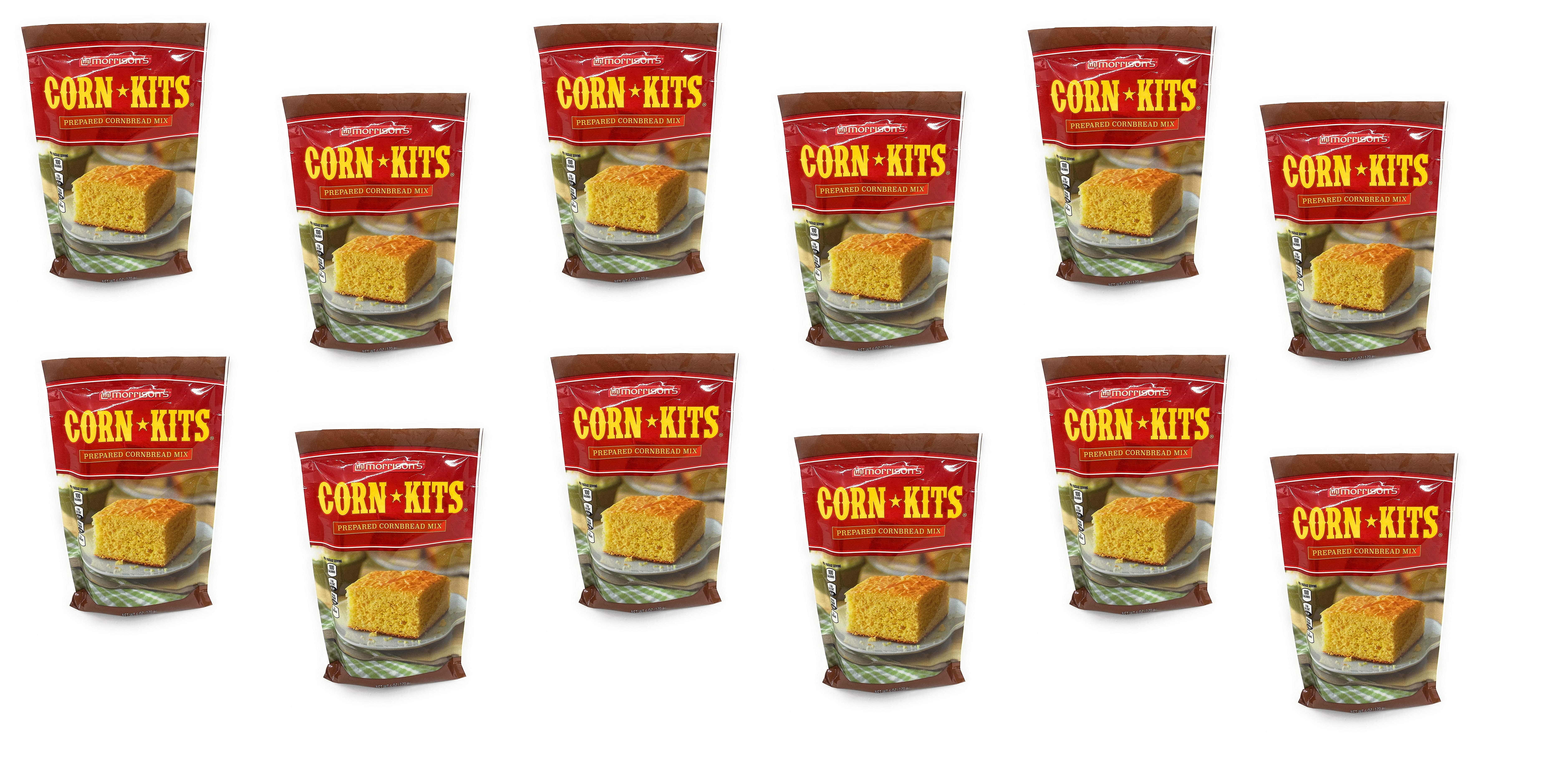 Morrison's Corn Kits Prepared Cornbread Mix- 12 bags - 6oz bags ...