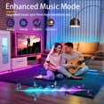 Ruiandsion RGBIC 16.4ft LED Neon Strip Light, DC 5V USB Bluetooth App ...