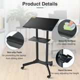 Yescom Heavy-Duty Mobile Lectern Podium, Adjustable Height, Portable ...