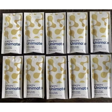 Unicity Unimate Lemon Ginger Beverage, 10 Sachets, Herbal Yerba Mate ...
