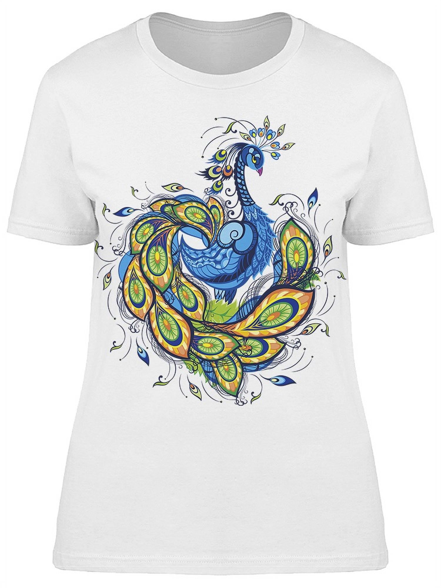 Peacock Beautiful Bird T-Shirt Women -Image by Shutterstock, Female x ...