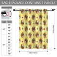 Hedgehog and Leaf Yellow Pattern Blackout Curtains,Triple Weaved Fabric ...