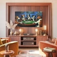 Abstract Animal TV Dust Cover 85 Inch, Dog In The Room Play Poker Games ...