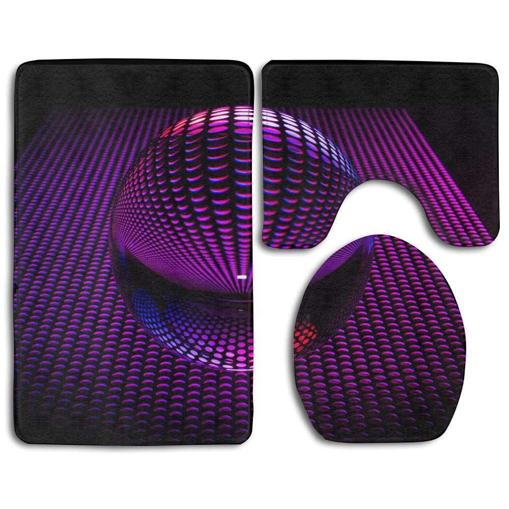 Click here for Erehome Purple Ball 3 Piece Bathroom Rugs Set Bath... prices