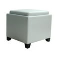 Contemporary Storage Ottoman with Tray, Multiple Colors - Walmart.com