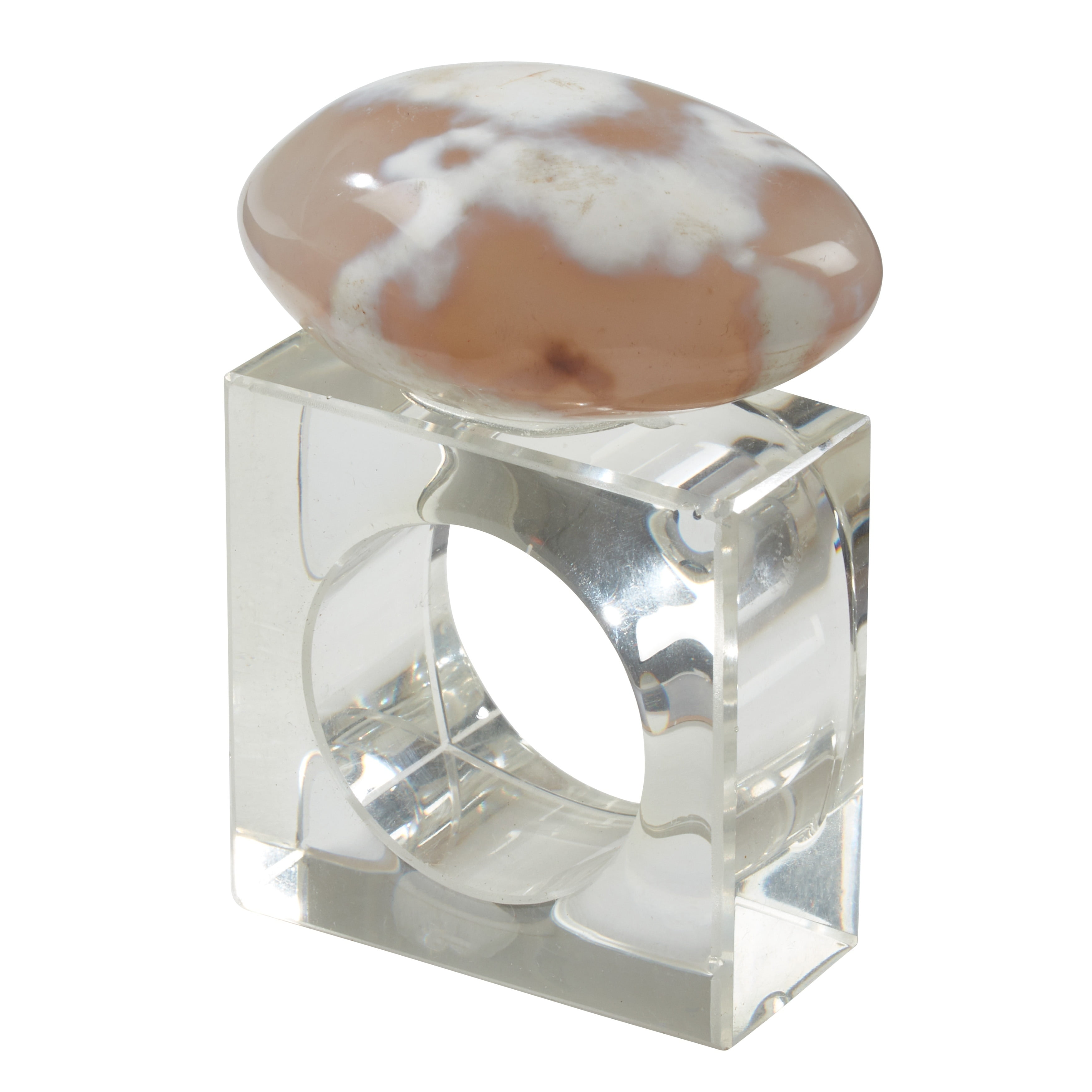 Saro Lifestyle Napkin Rings with Natural Stone (Set of 4) - Walmart.com