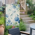 Blue Floral Bird Garden Flag 12x18 Inch Summer Blue Flower Dragonfly ...