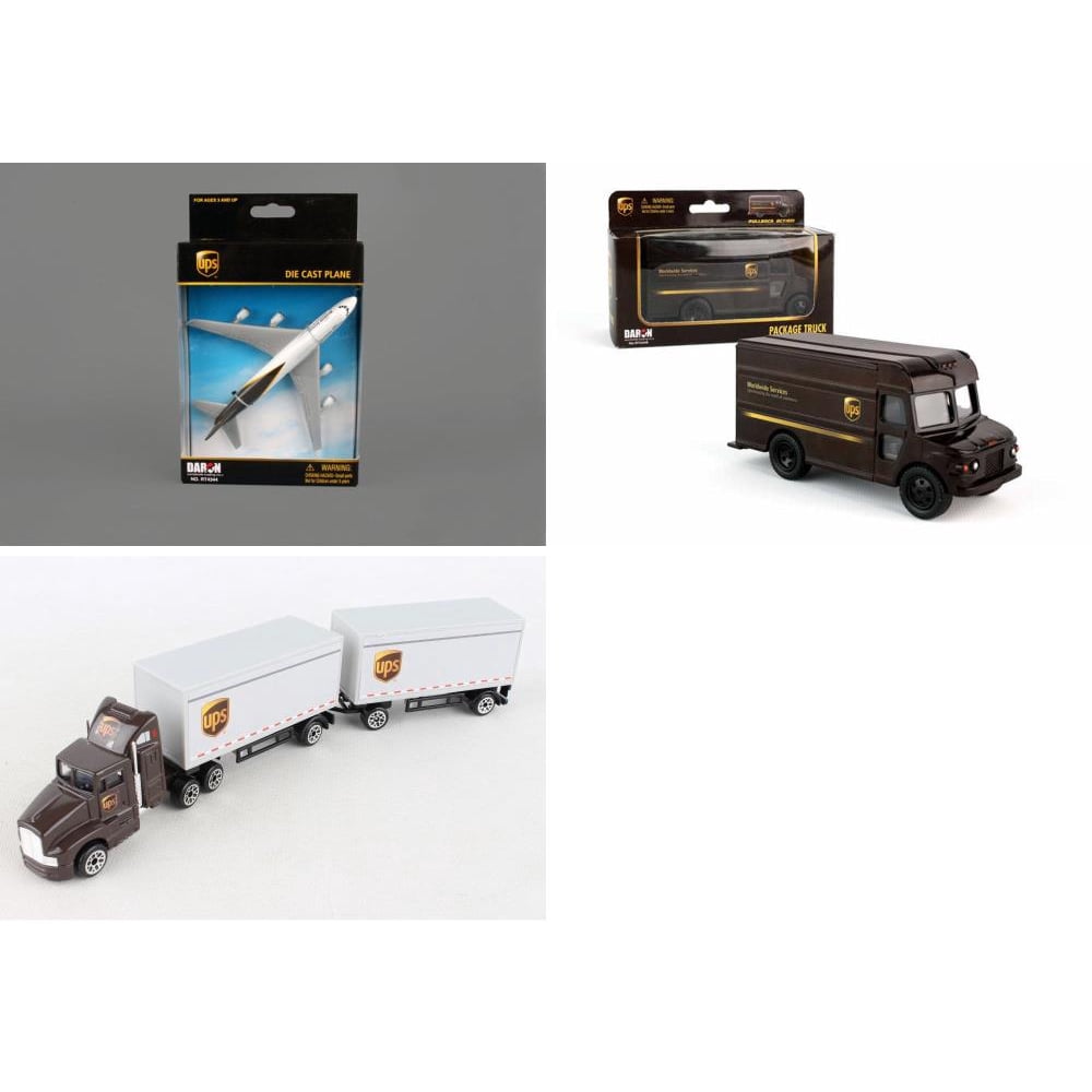 UPS Toy Truck & Plane Diecast UPS Vehicle Package - Three Diecast Model ...