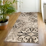 Better Homes & Gardens Iron Fleur Area Rug, Beige, 1'11" x 5'6 ...