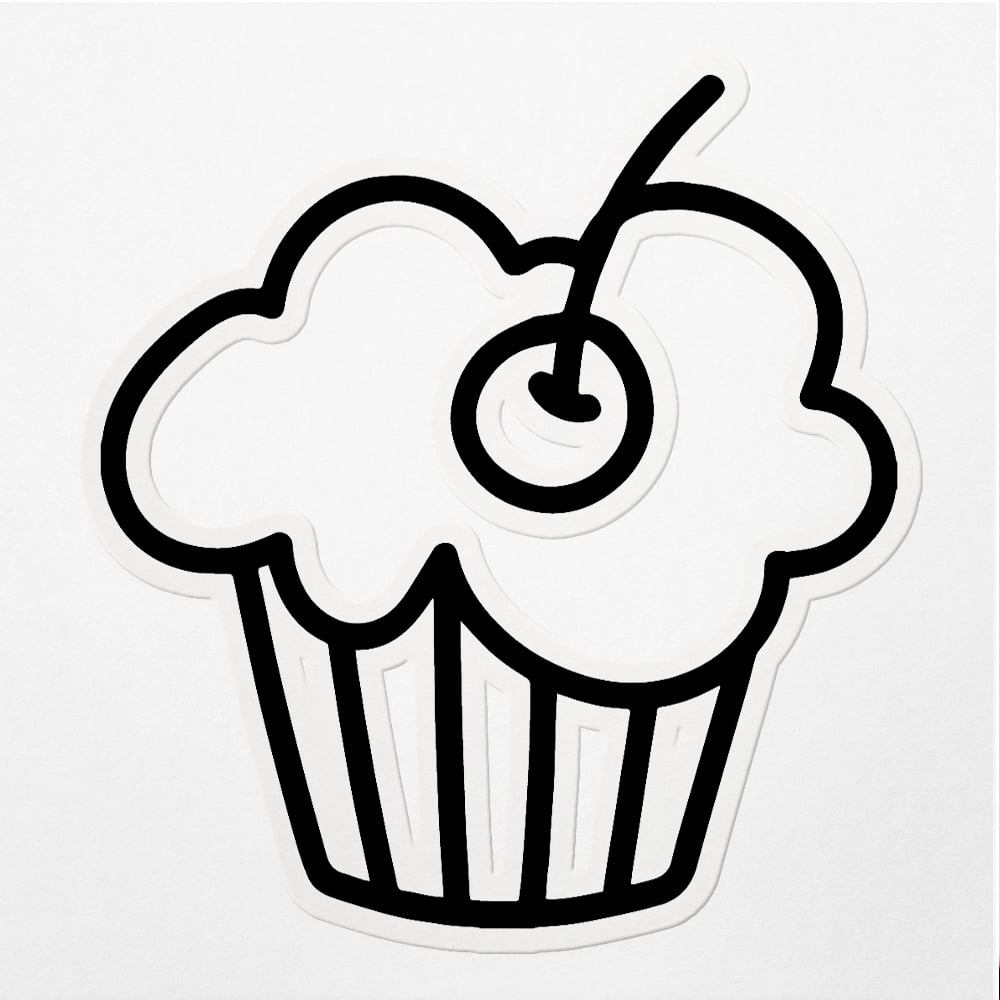 Vinyl Stickers Decals Of Cupcake Kids - Waterproof - Apply On Any ...