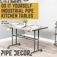 Pipe Decor Industrial Dining Steel Pipe Kitchen Table Kit, Bridge ...