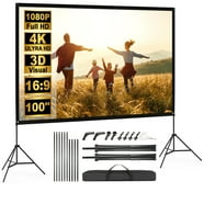 "ZENY 100"" Diagonal 16:9 HD Manual Pull Down Indoor Home Theater ...