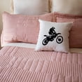 3drose, Moto X Dirt Bike Monotone Vector Art Black, 16x16 inch Pillow ...
