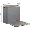 DOFASAYI Foldable Large Laundry Hamper with Lid - 130L XL, Bamboo ...