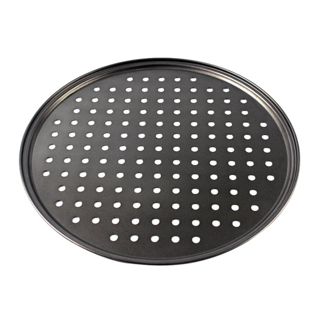 TureClos Carbon Steel Perforated Pizza Tray Non-Stick Crisper Pan ...
