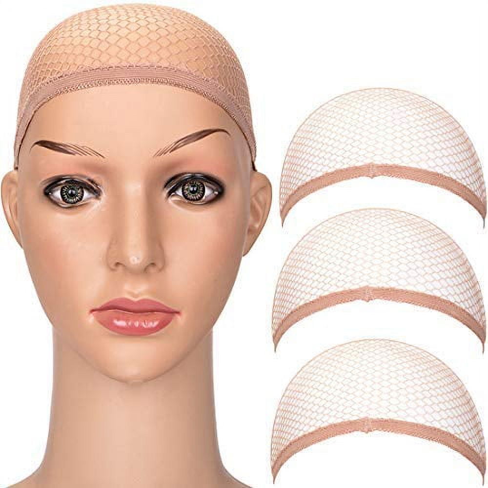 3 Pack Nylon Hair Net Wig Caps Stretchable Net Mesh Fishnet Elastic ...