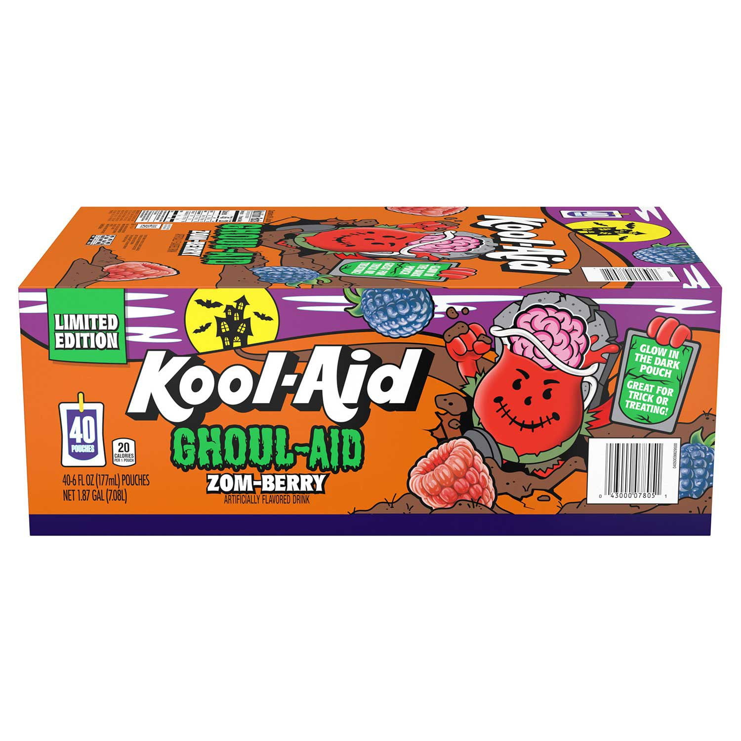 Kool-Aid Ghoul-Aid Zom-Berry Artificially Flavored Drink, 6 fl. oz., 40 ...