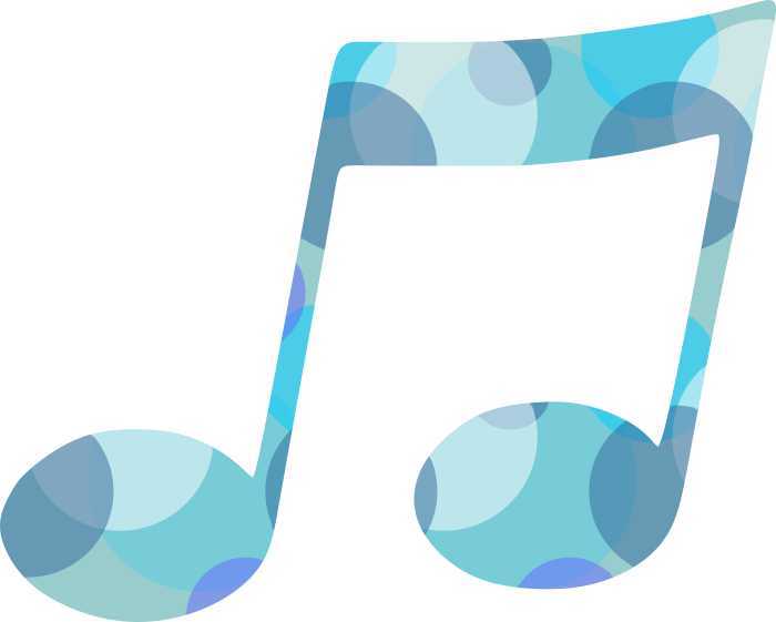 5in x 4in Bubbly Blue Double Eighth Note Vinyl Sticker - Walmart.com