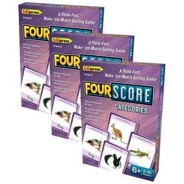 Four Score Card Game: Categories | Bundle of 10 Packs - Walmart.com