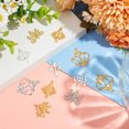 64Pcs 8 Style Alloy & Iron Chandelier Component Links Fleur De Lis ...