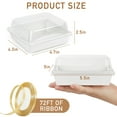 LotFancy 50 Food Storage Container, Square White Bakery Boxes,Paper ...