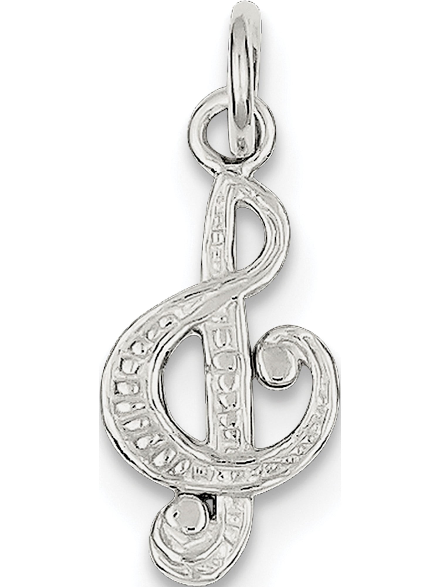 925 Sterling Silver Treble Clef (10x20mm) Pendant / Charm | Walmart Canada