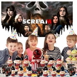 Scream Movie Party Decor Decorations Plates Background Cake Topper Fans ...