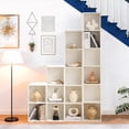 3 Cube Storage Organizer with Heavy-Duty Boards, Single-Row Bookshelf ...