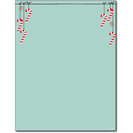 Minty Candy Canes Holiday Stationery Paper - 80 Sheets - Walmart.ca