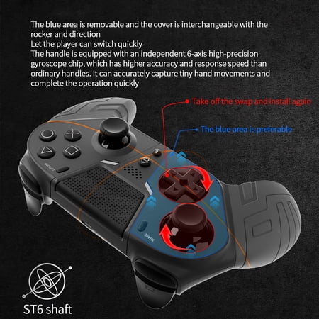 Six-Axis Gyroscope Bluetooth Controller Gaming Gamepad Wireless Jopad ...