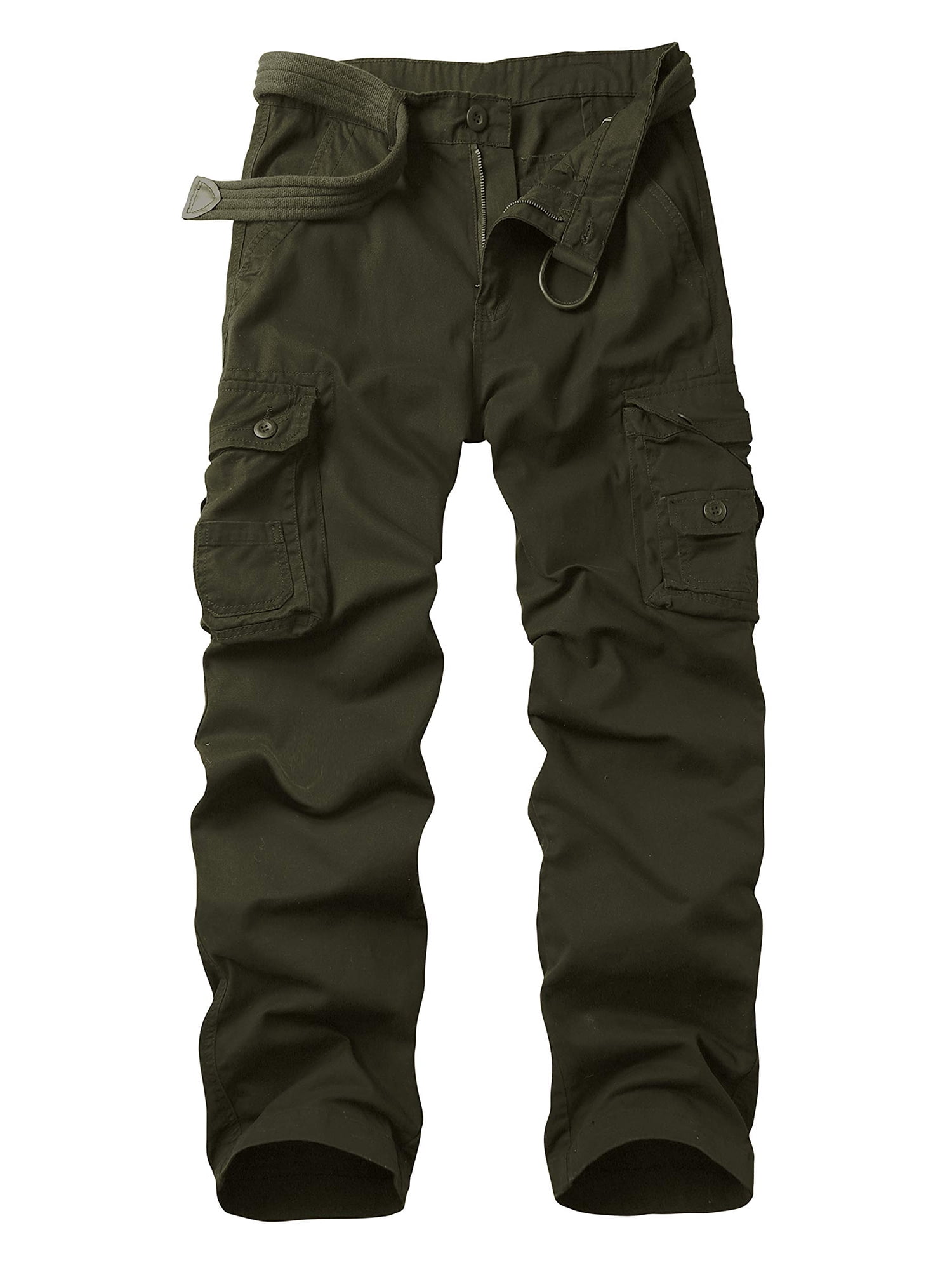 TRGPSG Men's Cargo Pants with Multi Pockets Outdoor Cotton Work Pants ...