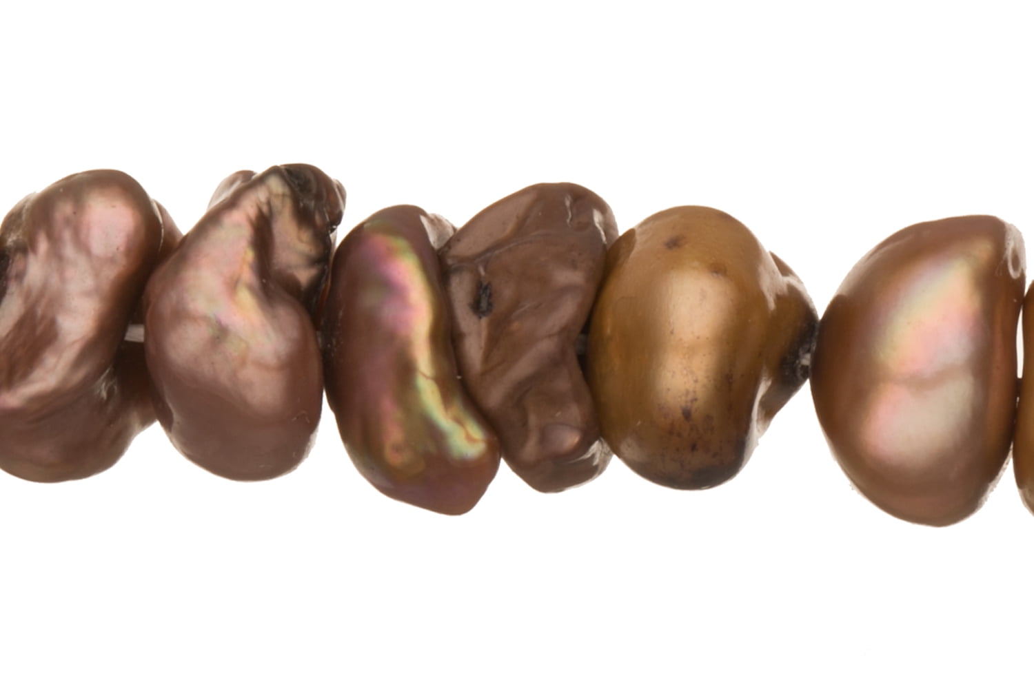 Freshwater Cultured Pearls Natural Baroque Buttom, B+ Graded, 8x5mm ...