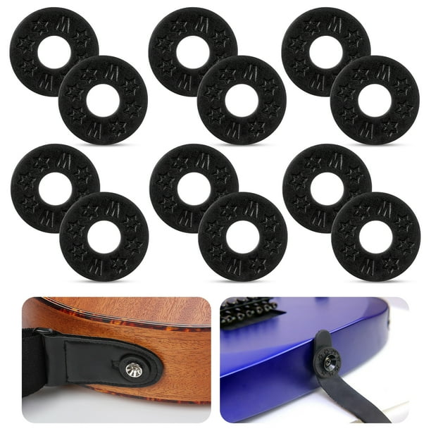 Wweixi 12 Pieces Acoustic Guitar Shoulder Strap Locks Button Holder ...